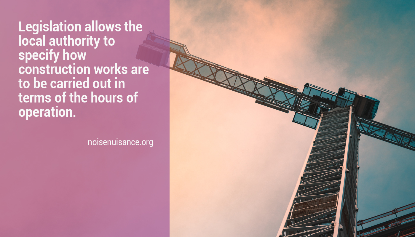 Control of noise on construction sites – Noise Nuisance